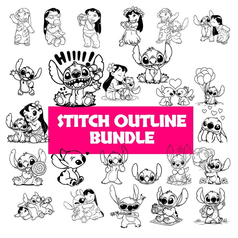 Stitch and Lilo SVG Bundle, Stitch Svg, Angel Svg, Stitch Couple Svg ...