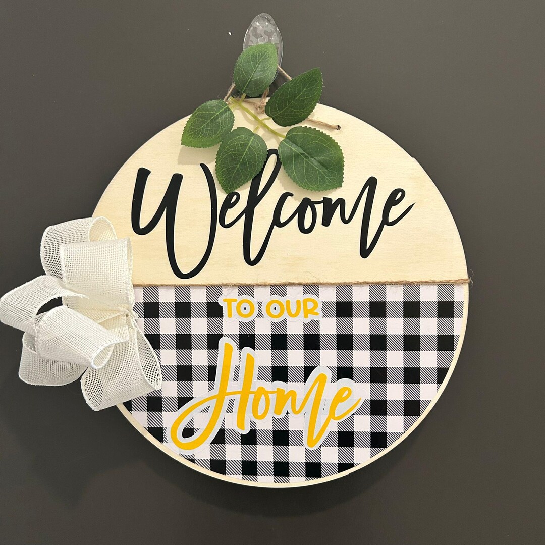 Rustic Welcome Door Sign – Farmhouse Style Home Decor - Etsy