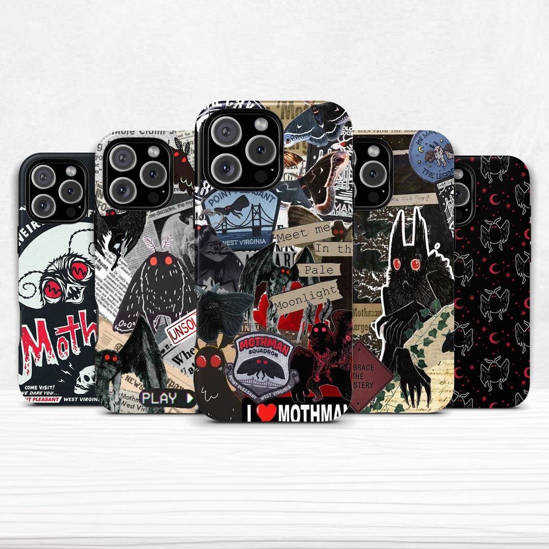 Mothman Dual Shell Phone Case for iPhone 11 12 13 14 15 16 Pro Max Plus ...