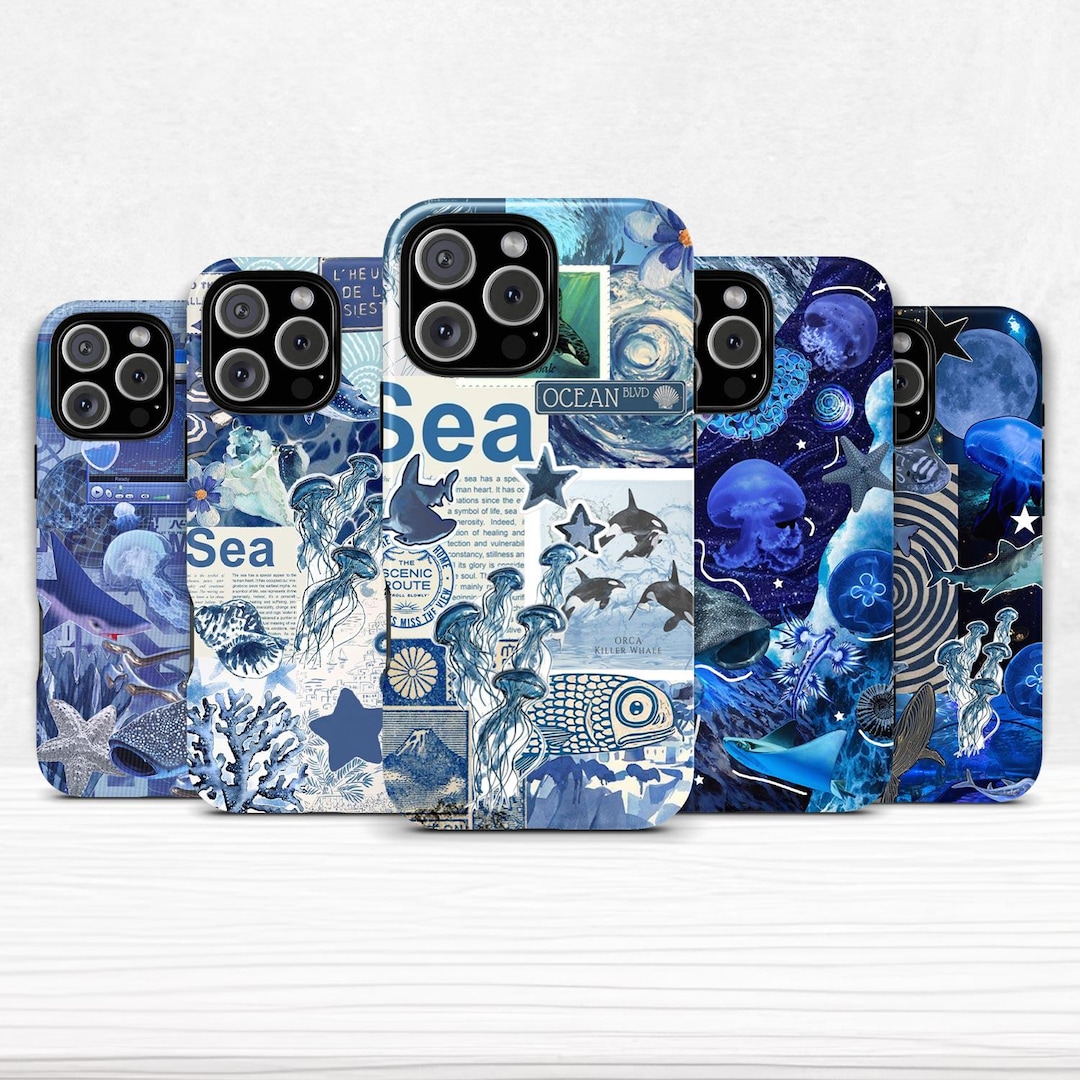 Ocean Aquatic Sea Life Dual Shell Phone Case for iPhone 11 12 13 14 15 ...