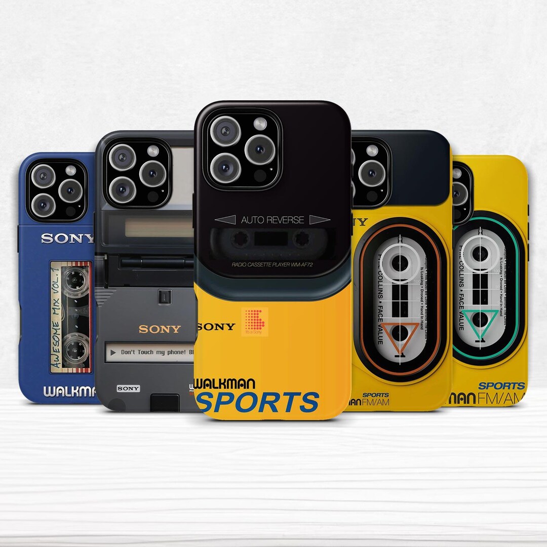 Retro Walkman Dual Shell Phone Case for iPhone 11 12 13 14 15 16 Pro ...