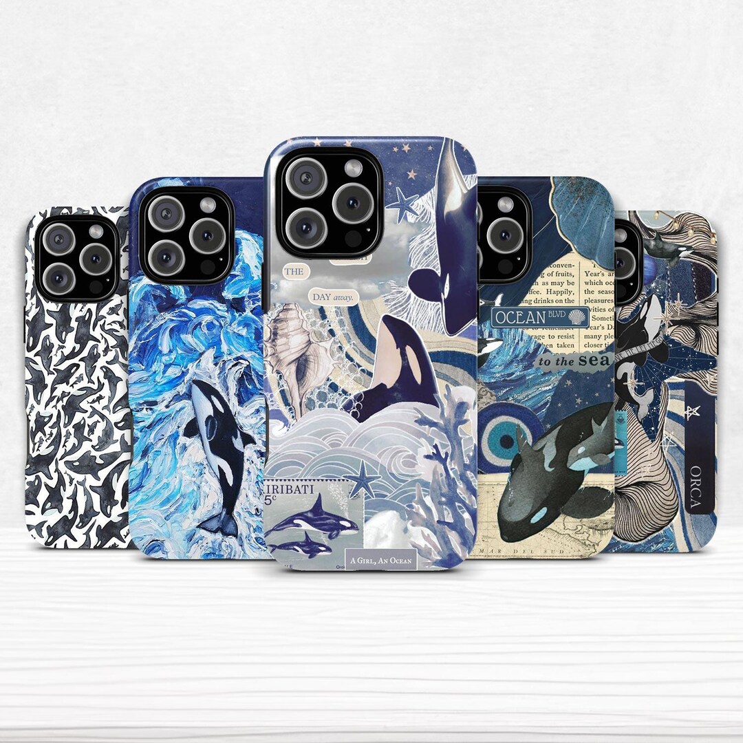 Orcas Killer Whale Dual Shell Phone Case for iPhone 11 12 13 14 15 16 ...