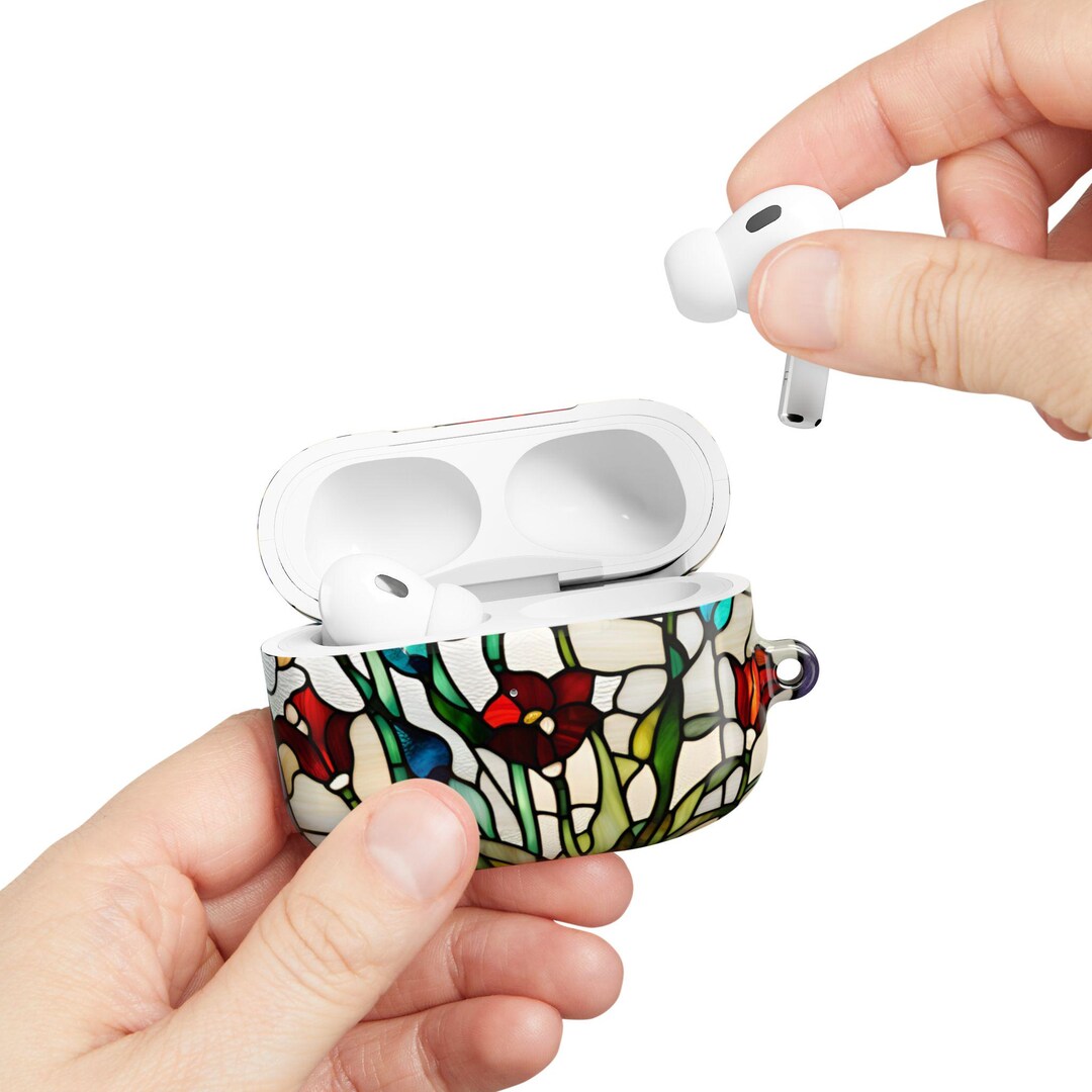 Pretty Flower Pattern AirPod Case Aesthetic Airpod, Cute Floral AirPod ...