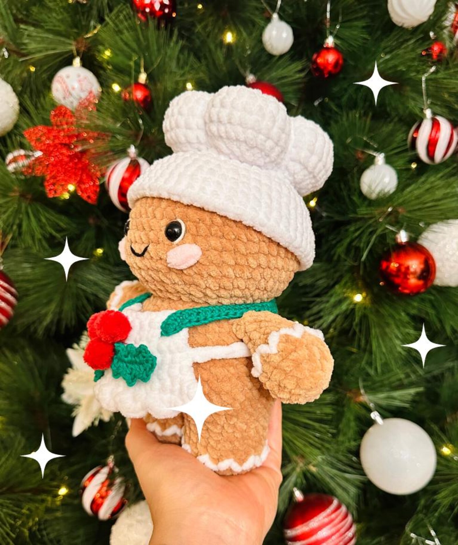 Gingy the Chef Gingerbread Crochet Pattern | Amigurumi PDF Digital ...