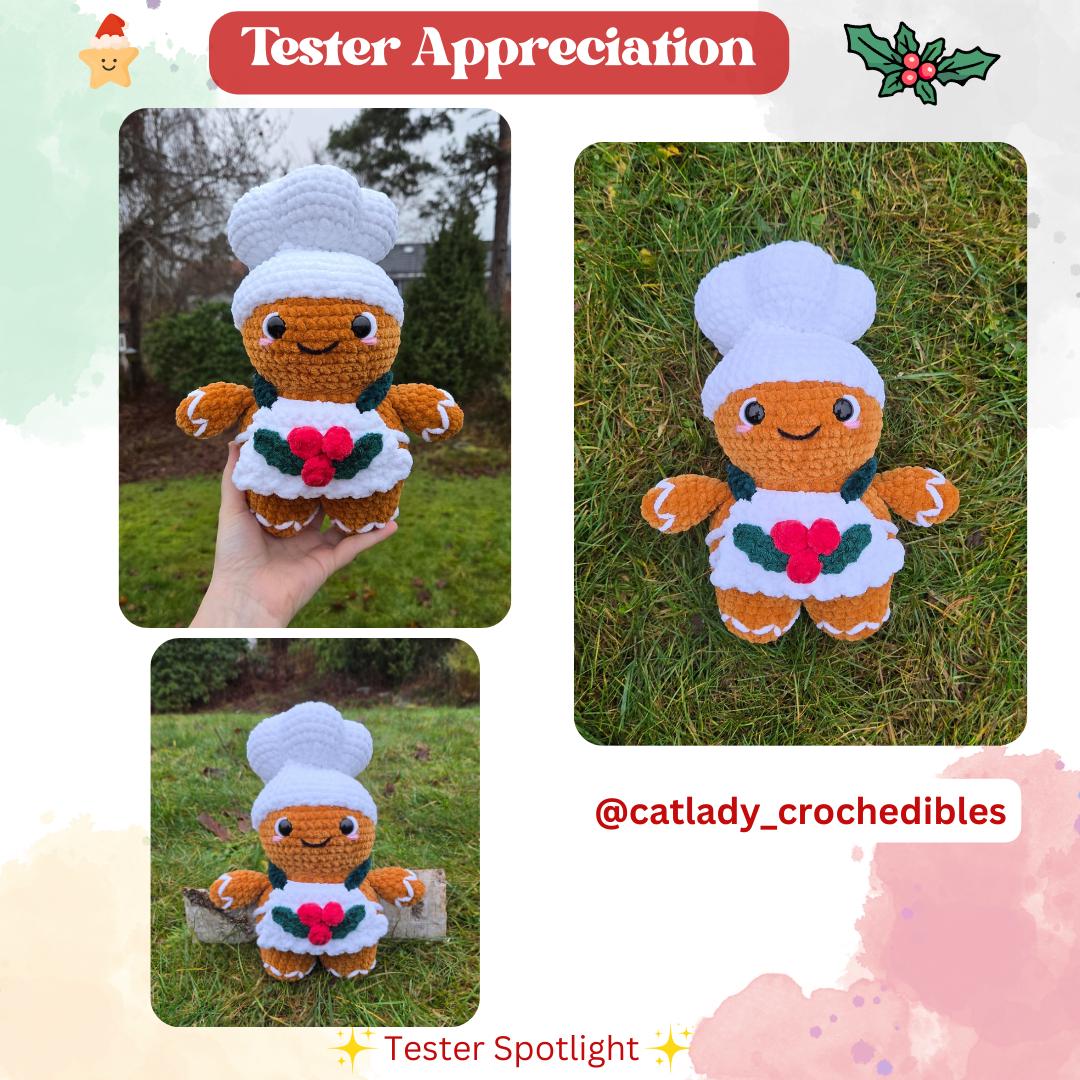 Gingy the Chef Gingerbread Crochet Pattern | Amigurumi PDF Digital ...