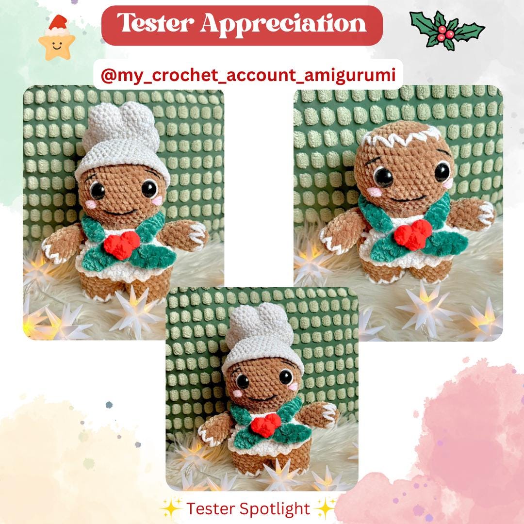Gingy the Chef Gingerbread Crochet Pattern | Amigurumi PDF Digital ...
