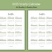 2025 A4 Calendar Bundle | Yearly and Monthly Printable Calendars ...