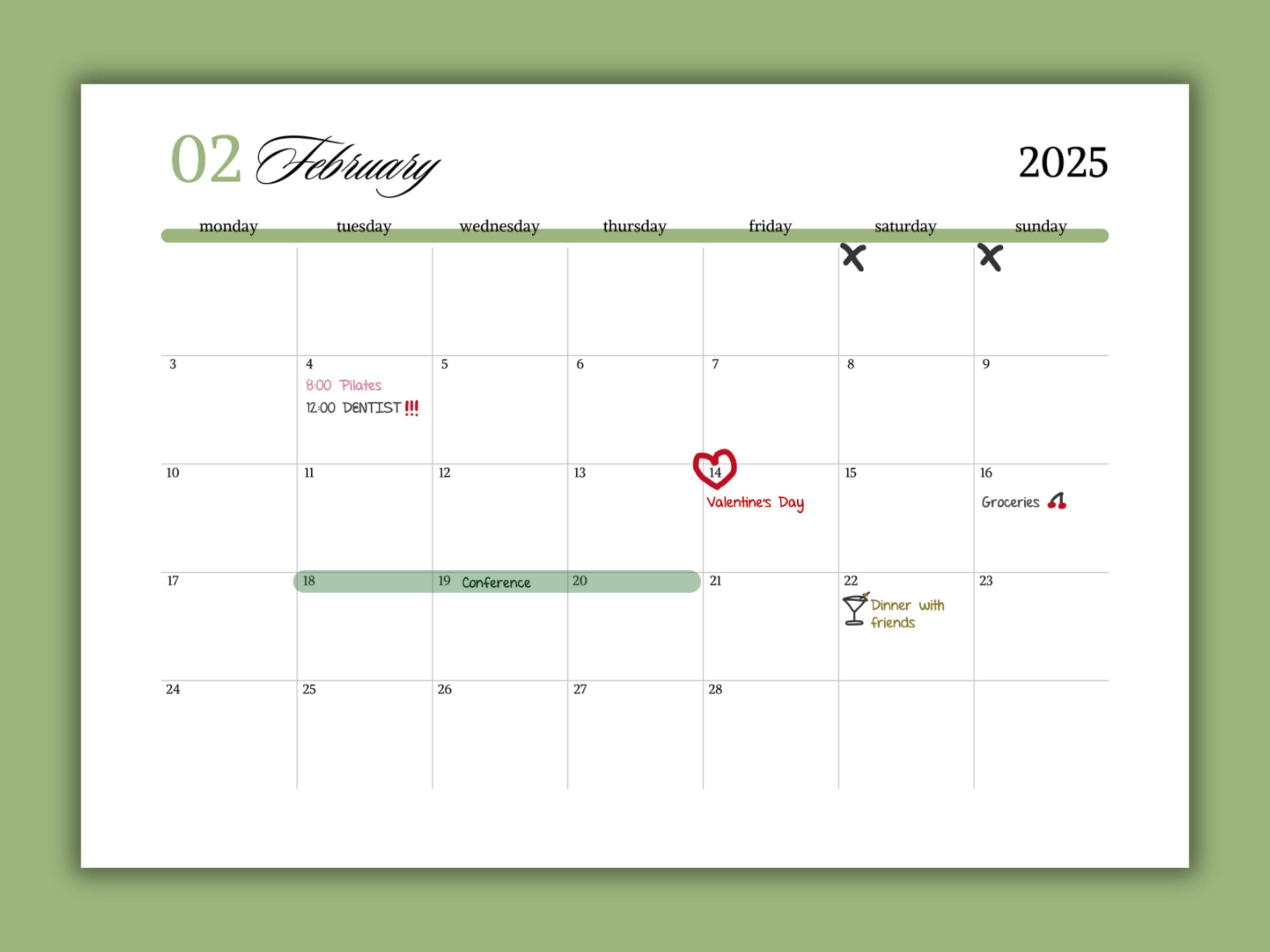 2025 A4 Calendar Bundle | Yearly and Monthly Printable Calendars ...