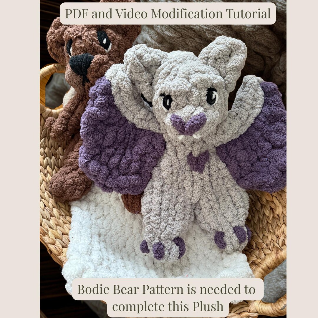 Brodie the Bat Lovie Modification Pattern | PDF + Video Guide - Etsy