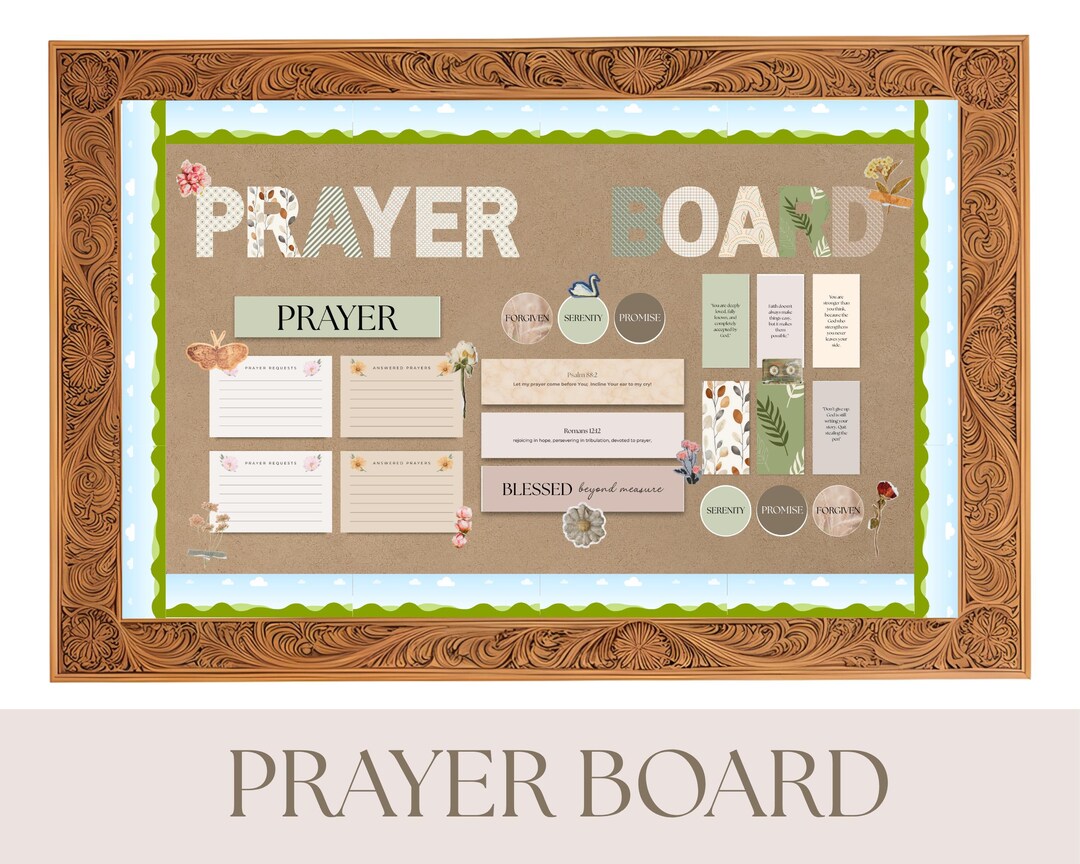 Prayer Board Kit Template | Editable Canva | Homeschool, Classroom ...