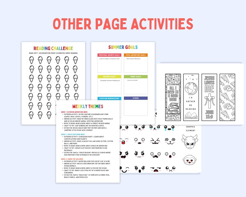Kids Summer Schedule Template Editable Routine Chart Fillable Daily ...