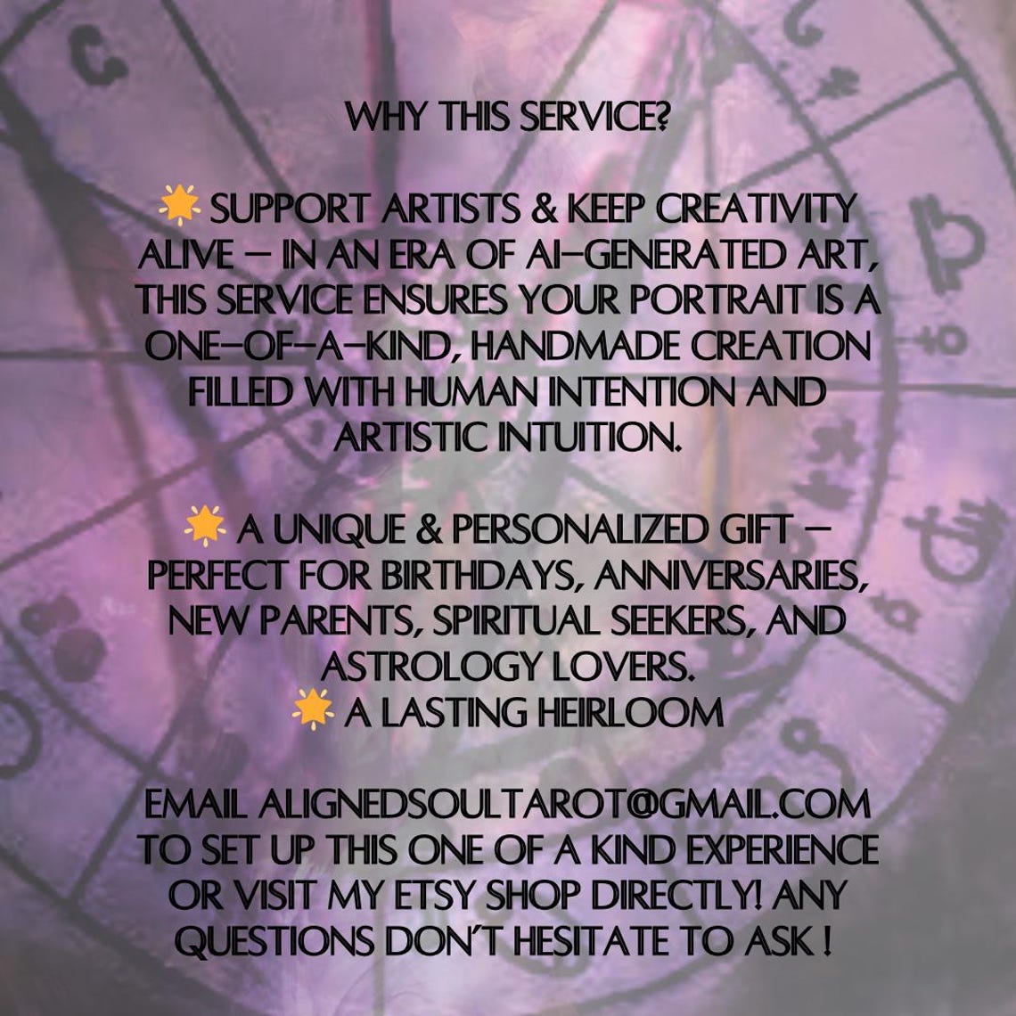 Personalized Astrology Art & Portraits - Full-color Handmade Astro ...