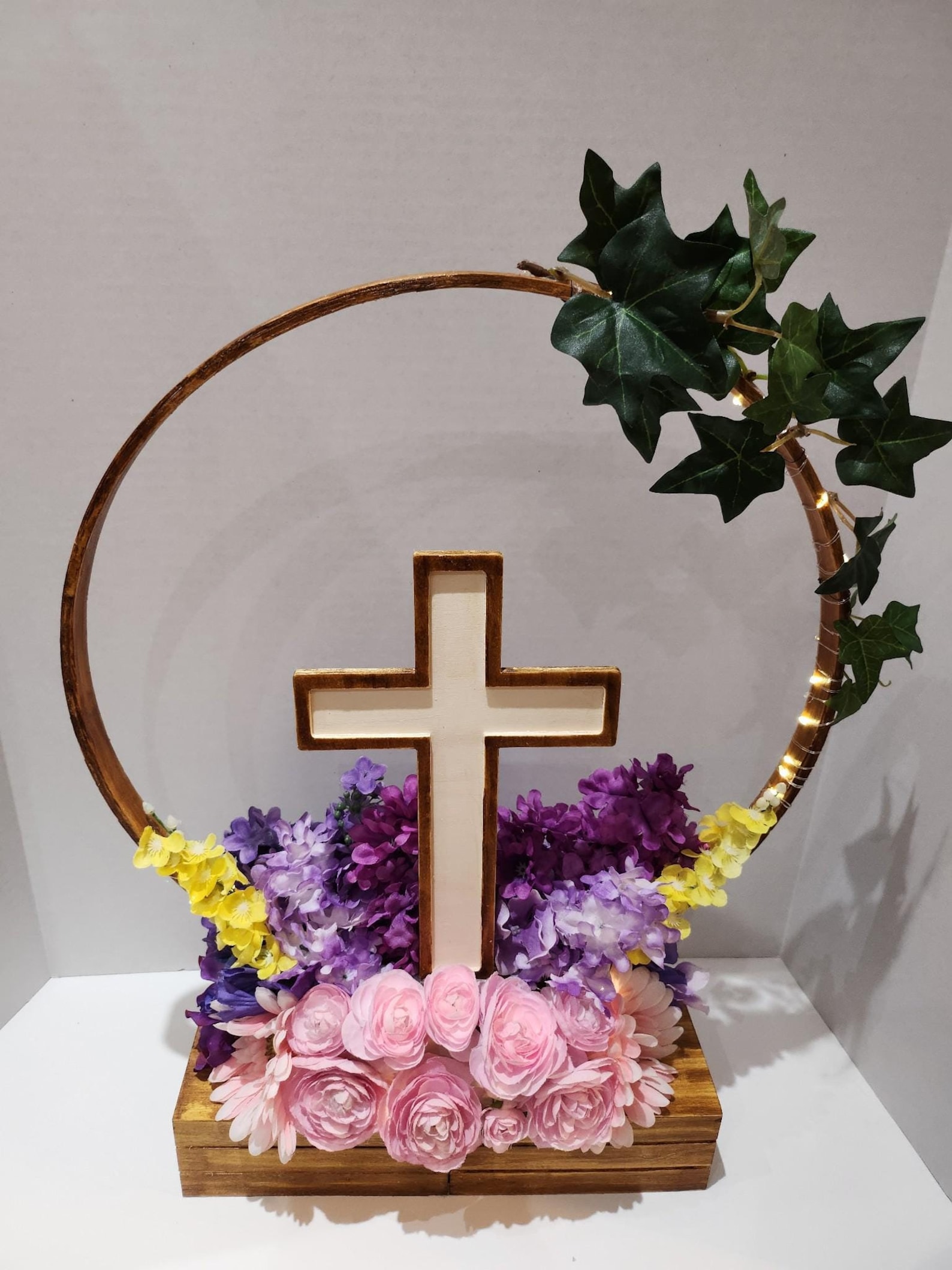 Cross Light-up Floral Centerpiece Decoration - Etsy
