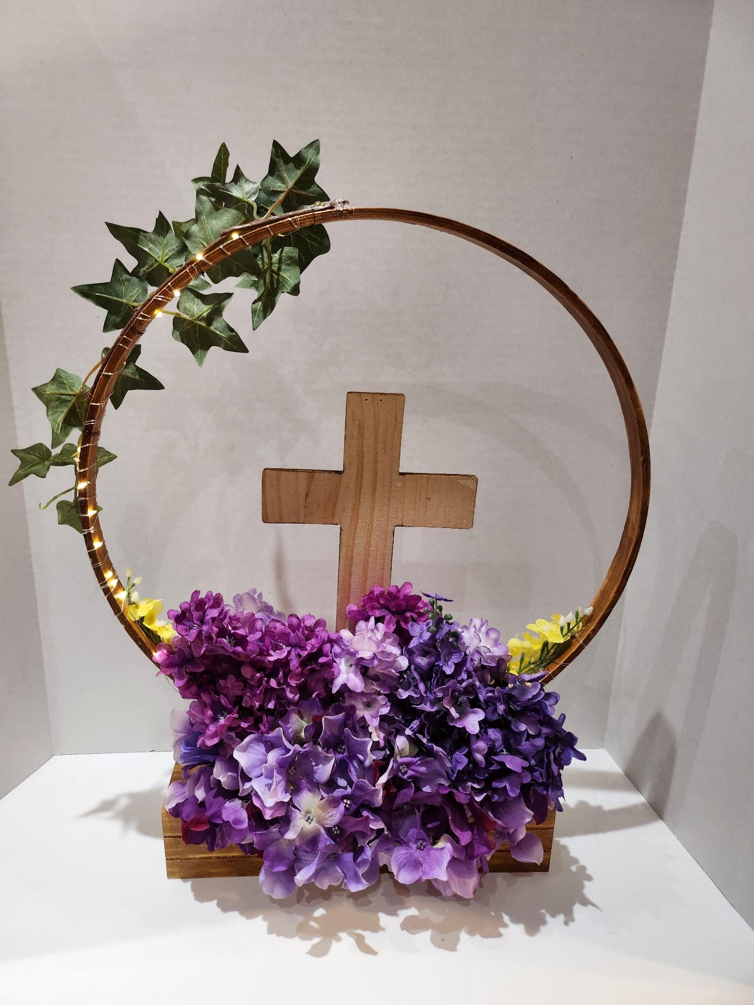 Cross Light-up Floral Centerpiece Decoration - Etsy