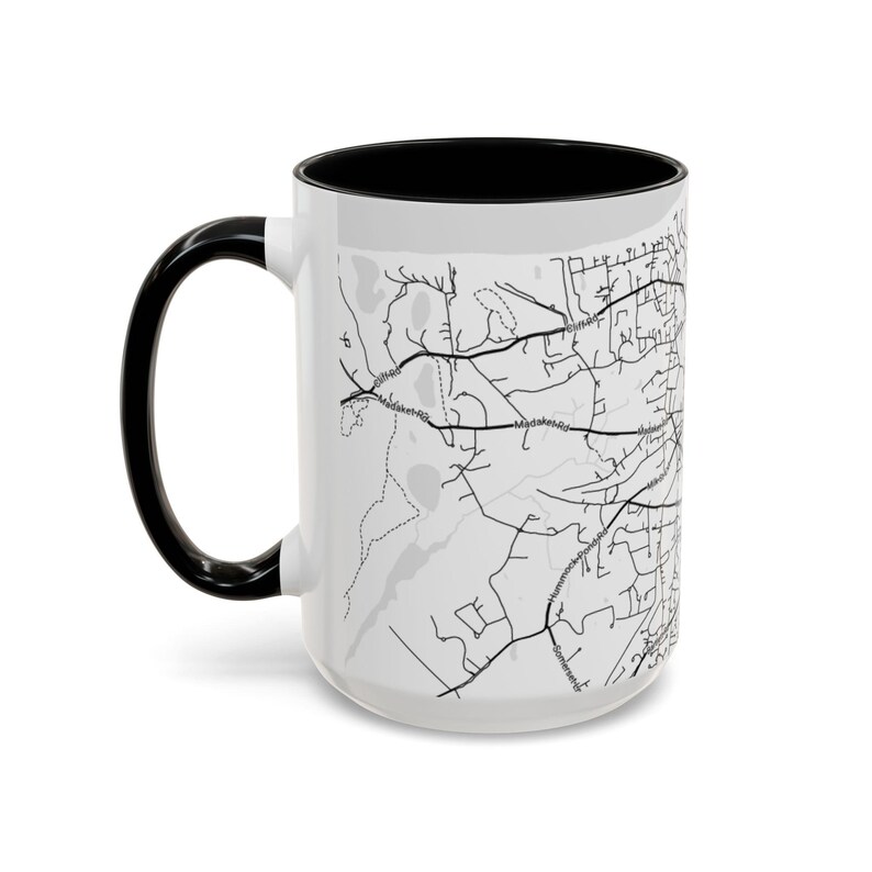 Nantucket Map Coffee Mug | Personalized Geography Lover Gift, Black and ...
