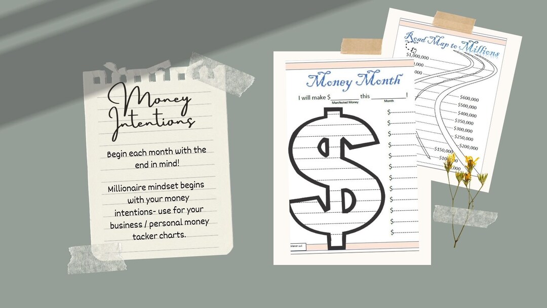 Millionaire Mindset (2-pdfs) - Money Charts - Etsy