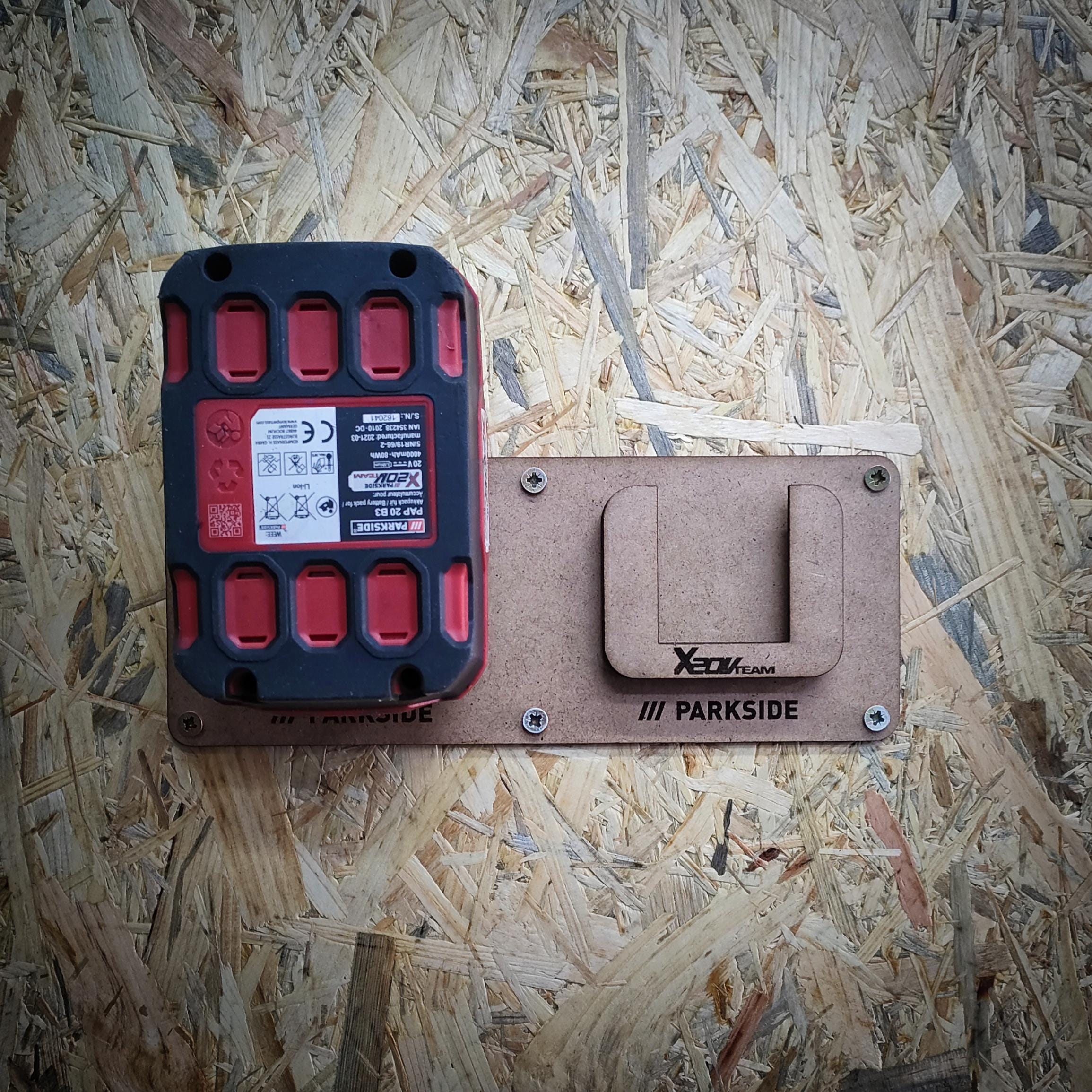 Parkside X20V Team Battery Holder – Laser Cut MDF File (up to 4 ...