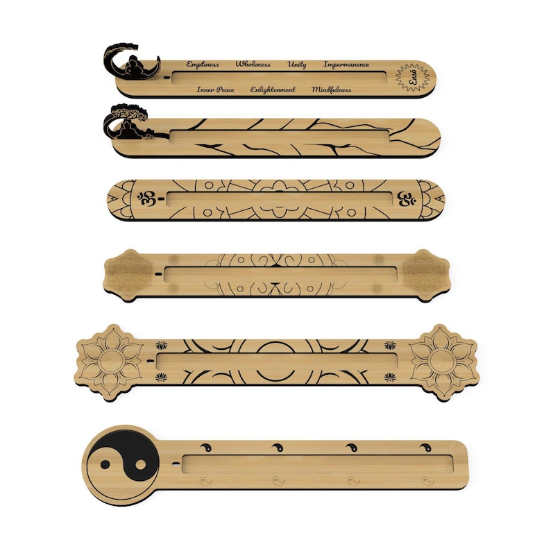 Laser Cut Incense Holder, Burner SVG, DXF: 6 Designs, Home Decor ...