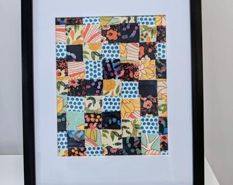 Fabric Collage Art - Etsy