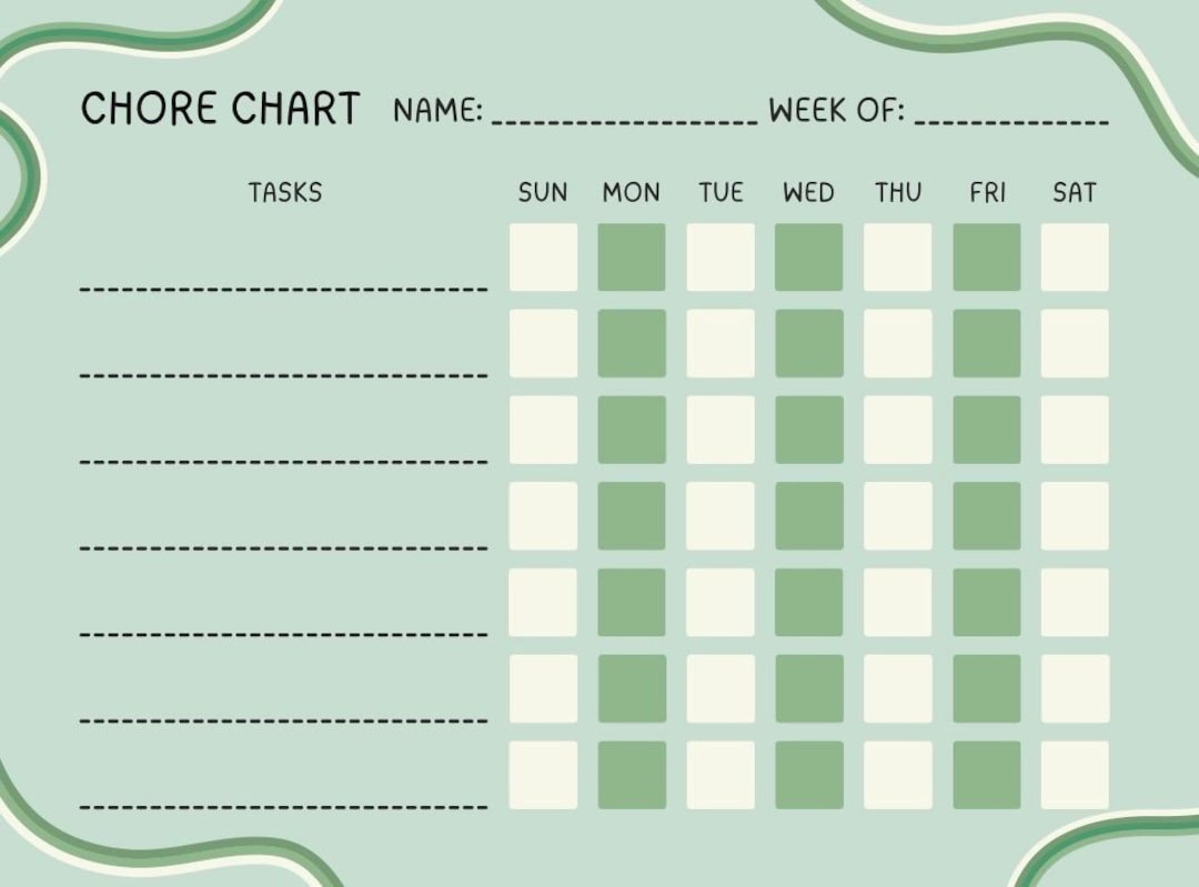 Kids Cleaning & Reward Chart - Etsy