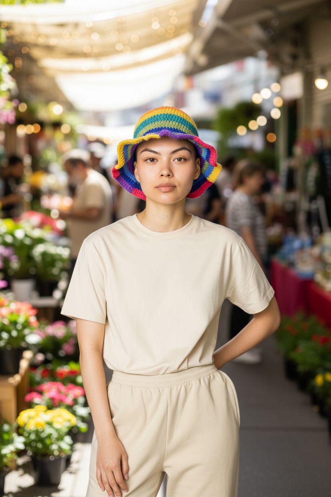 Multi Color Knit Hat - Etsy