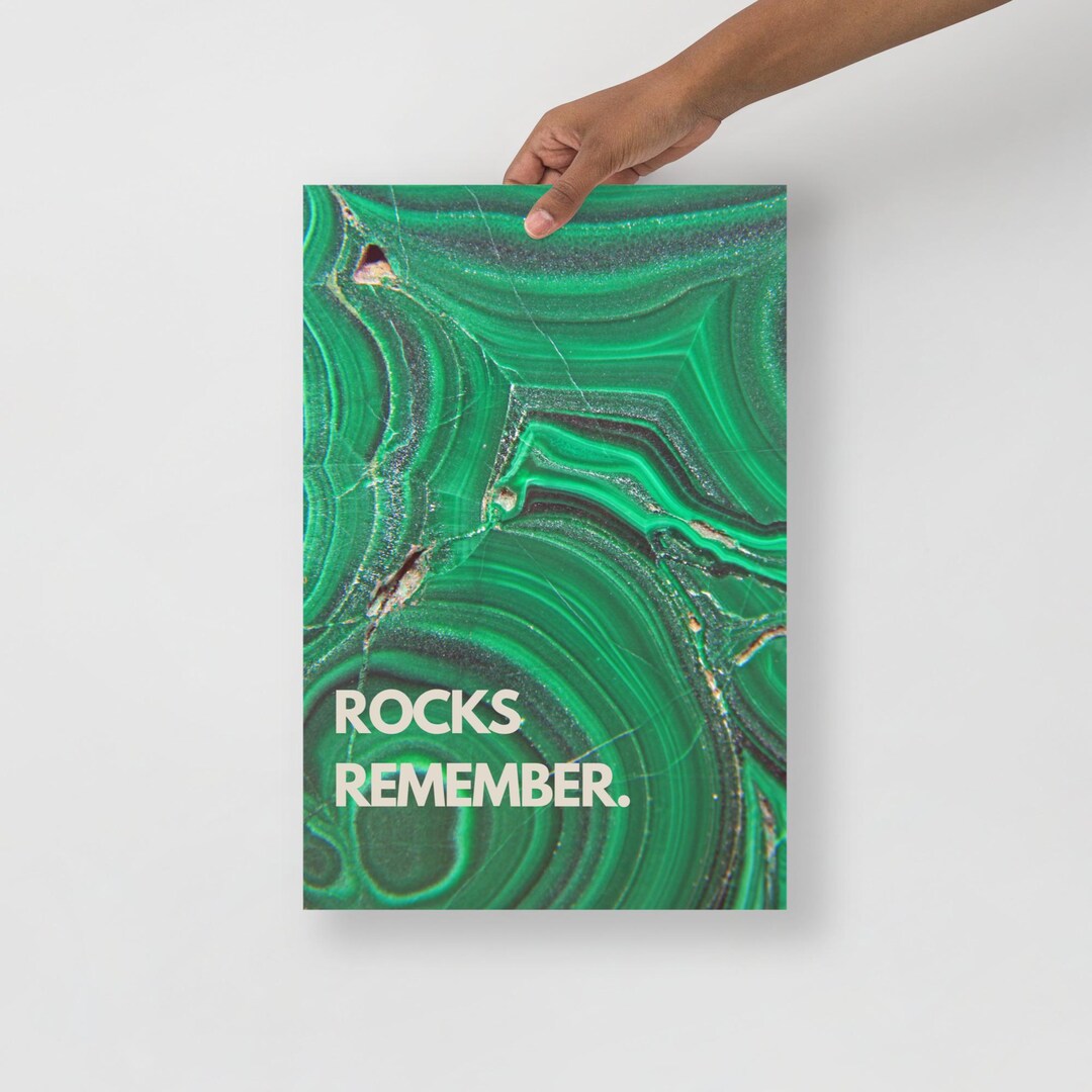 Rocks Remember Poster, Funny Geology Gift, Rock Lover Gift, Geology ...