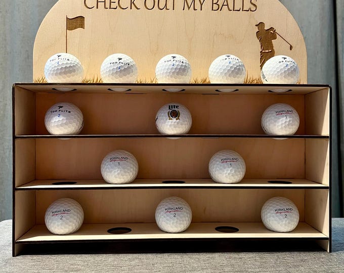 Golf Ball Display, Laser Engraved, Golf Display, Laser Engraved Golf ...