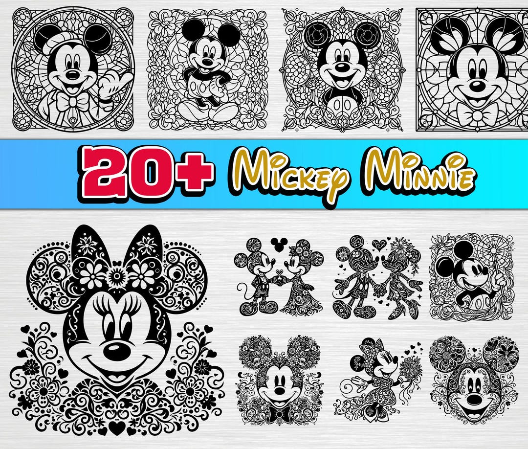 20 Designs Vintage Cartoon SVG PNG Bundle, Zentangle Cartoon Clipart ...