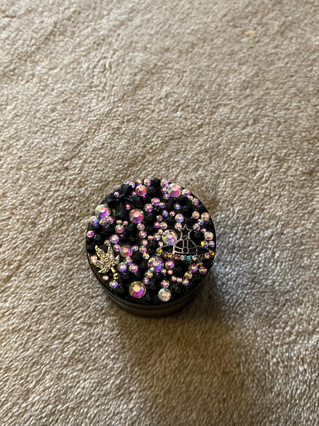 Rhinestone Charmed Herbal Grinder, Smoking Accessories and Tools, Gifts ...