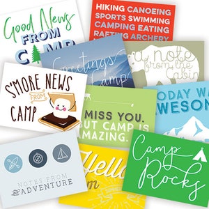 CAMP POSTCARDS - Etsy