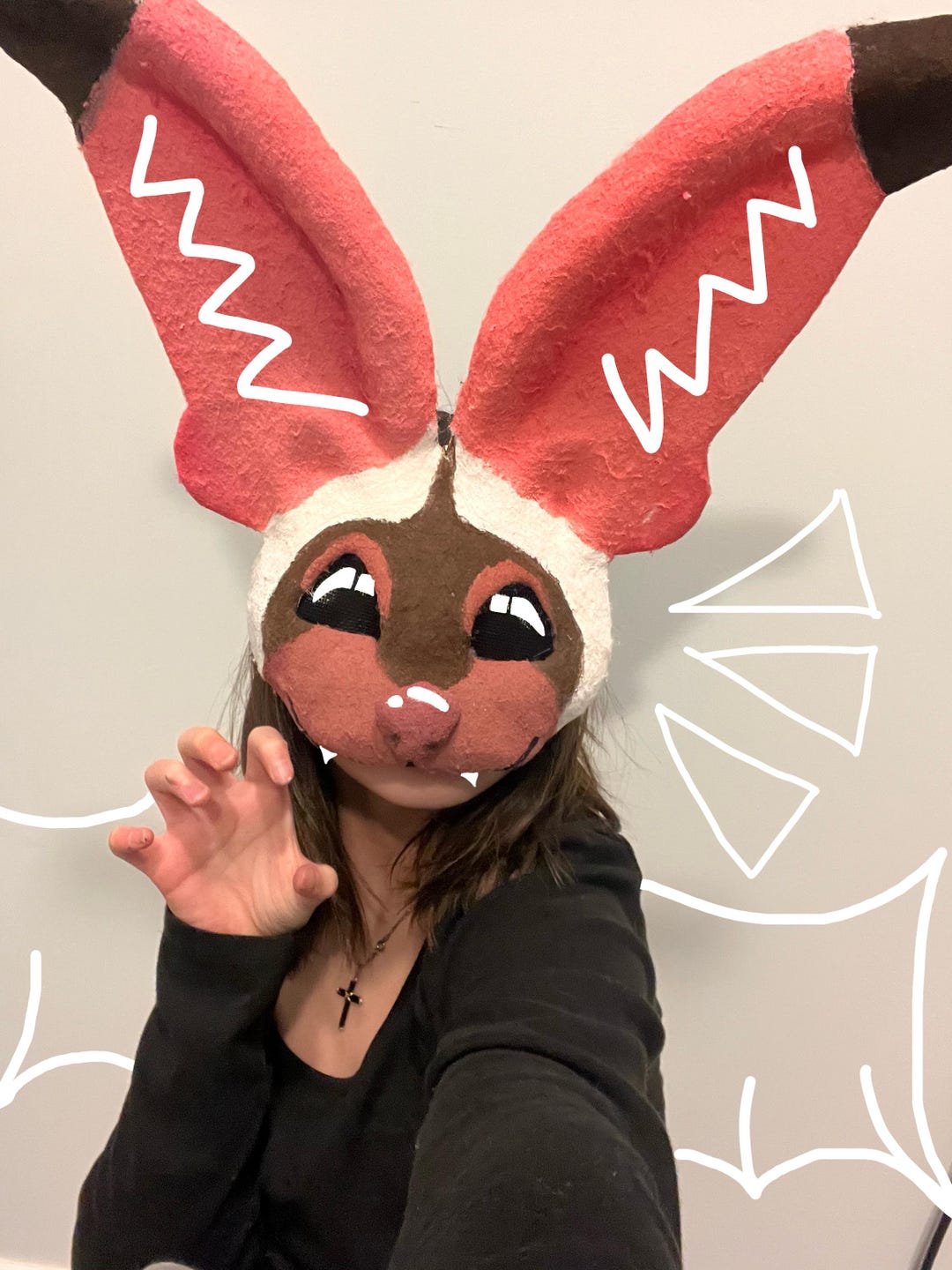 Therian Spotted Bat Mask - Etsy