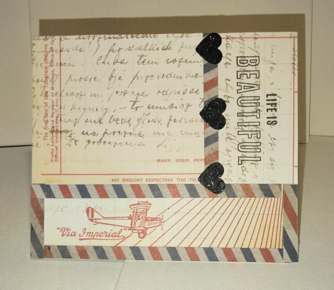 Postcard Styled Life is Beautiful Card - Etsy