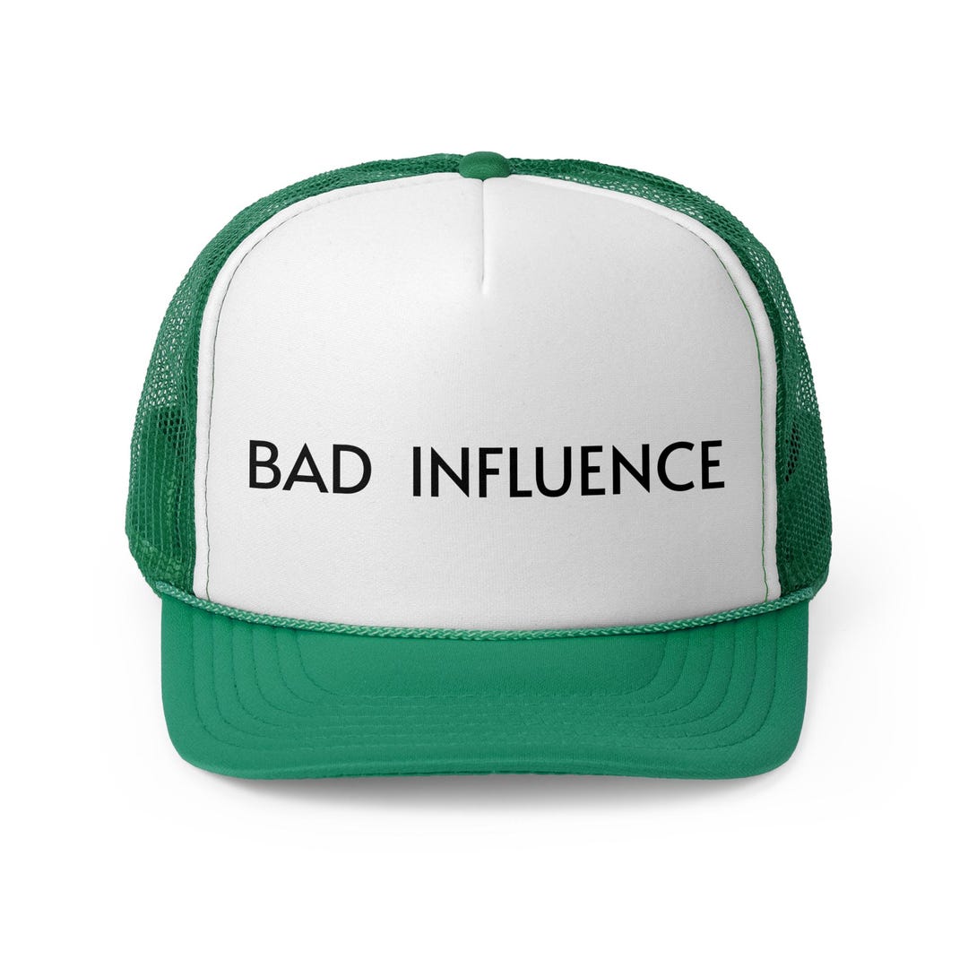 Trucker Caps - Bad Influence Design, Funny Baseball Hat, Sarcastic Cap ...