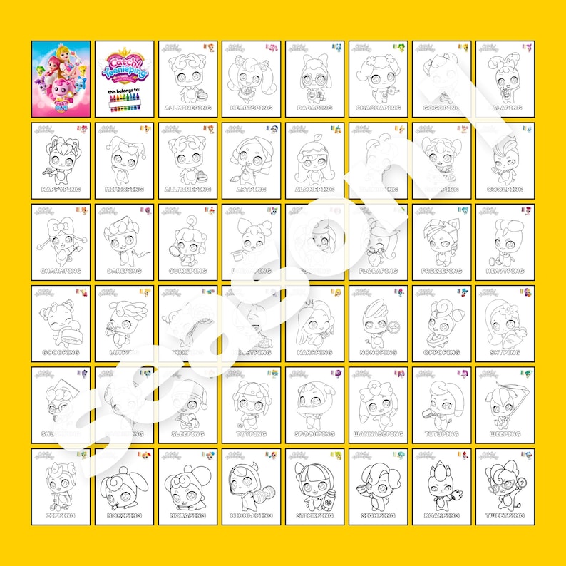 Printable Coloring Page, Teenieping, Instant Download Coloring Book PDF ...