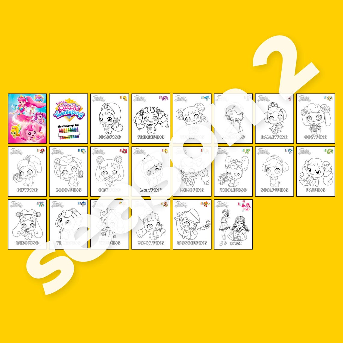 Printable Coloring Page, Teenieping, Instant Download Coloring Book PDF ...