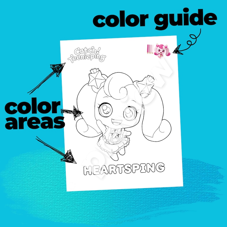 Printable Coloring Page, Teenieping, Instant Download Coloring Book PDF ...