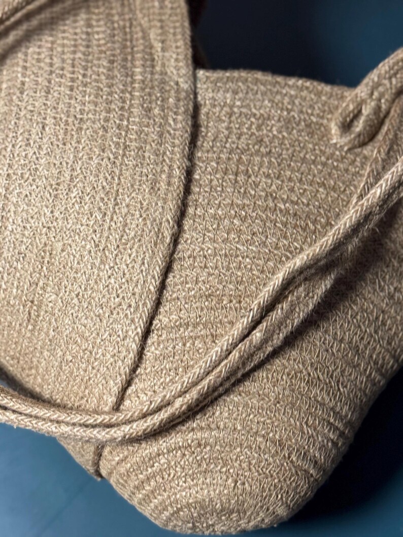 Handcrafted Natural Jute Bag, Sustainable Handbag, Stylish Burlap Bag ...