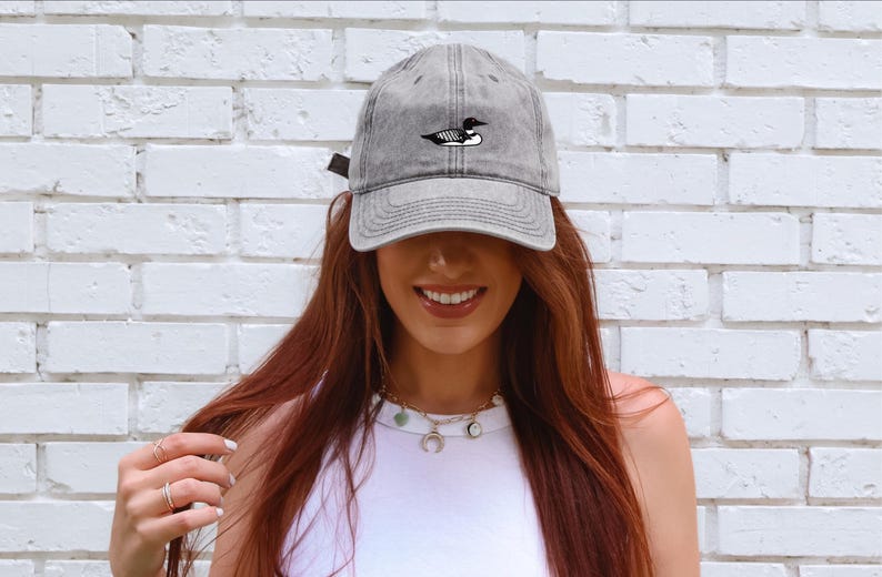 Vintage Embroidered Loon Hat, Loon Hat, Embroidered Loon, Minnesota ...
