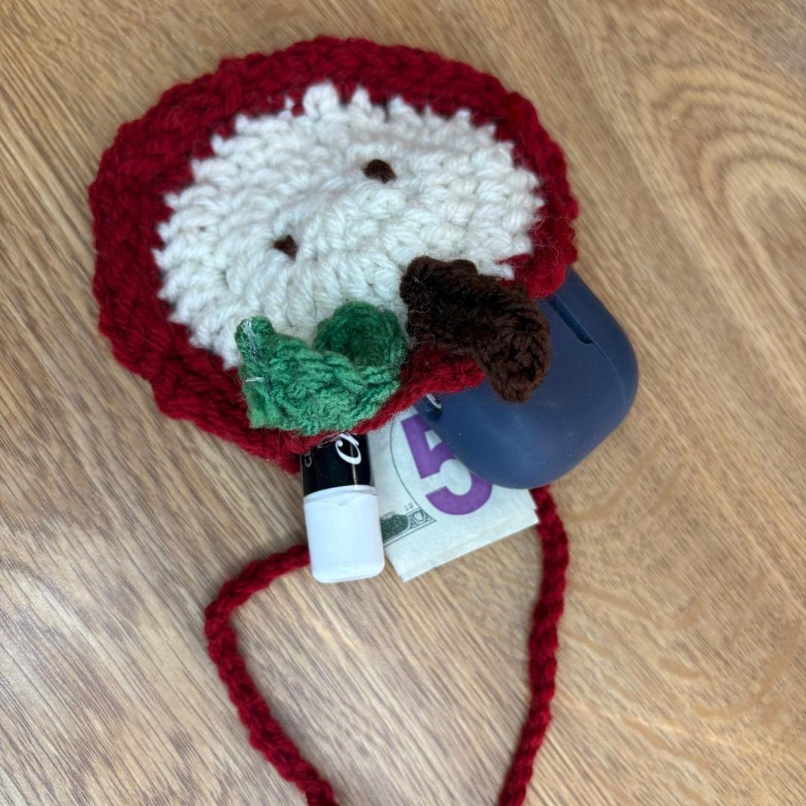 Crochet Apple Pouch for Tote Bag | Coin Purse - Etsy