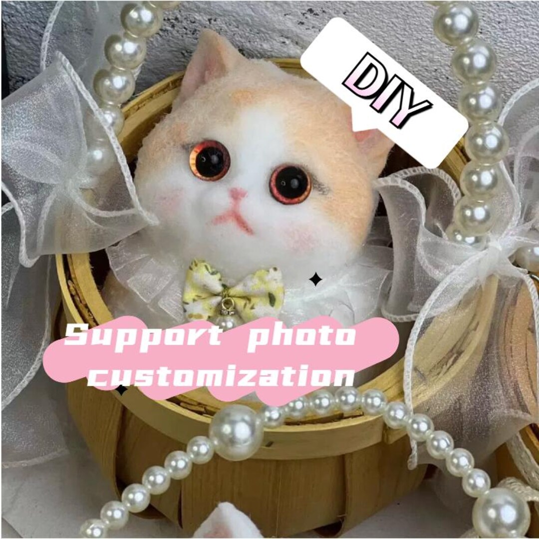 DIY Sticky TPR Cute Cat Stress-relieving Soft Rubber Toy,mini ...