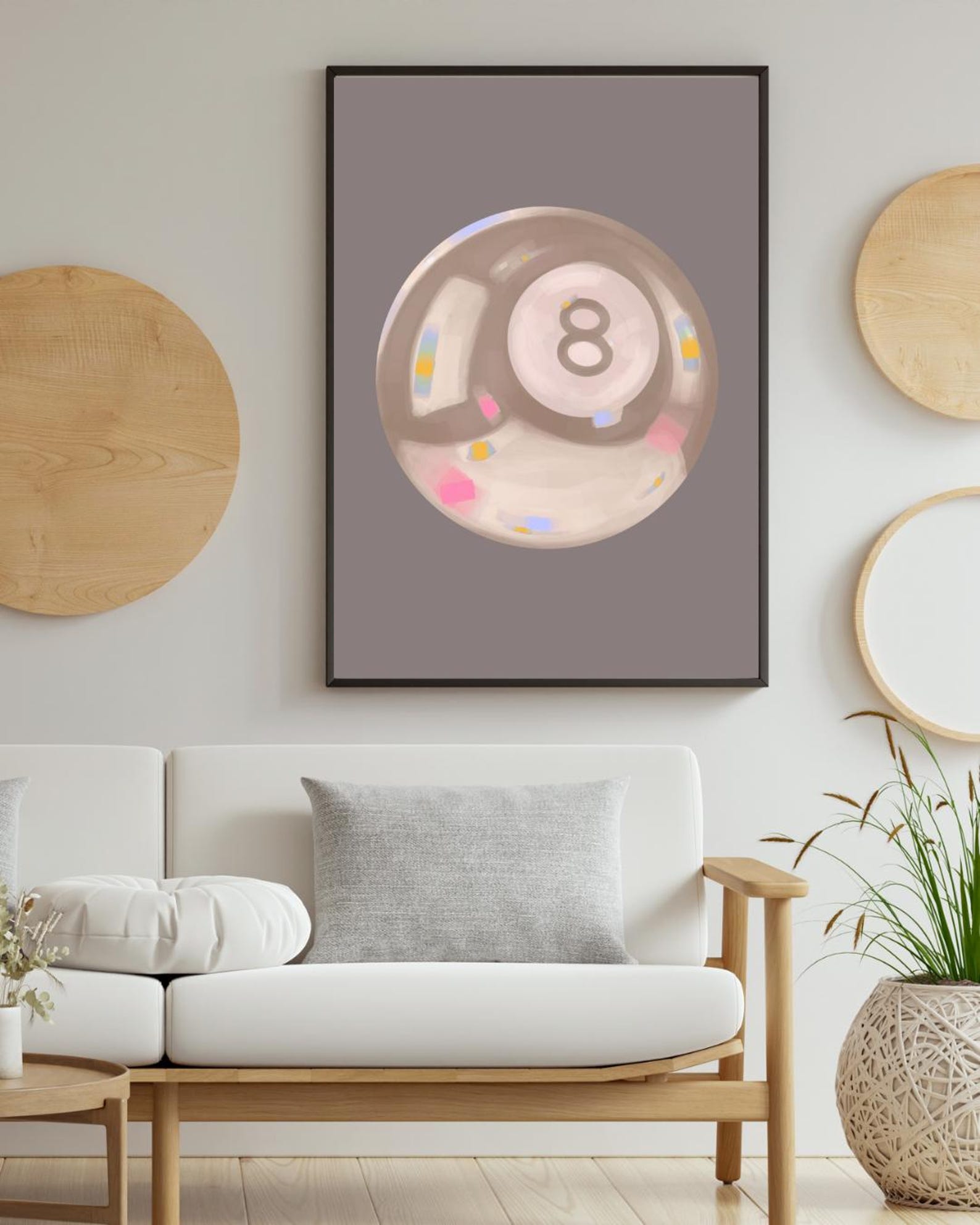 Instant Digital Download 8 Ball Design Wall Art Digital Print, Home ...
