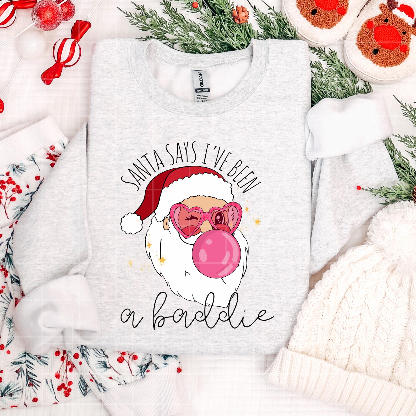 Santa Says I've Been a Baddie PNG, Holiday/christmas Design, Preppy ...