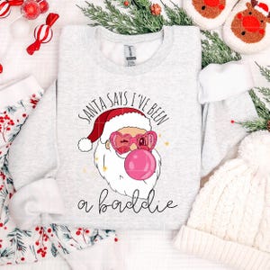 Santa Says I've Been a Baddie PNG, Holiday/christmas Design, Preppy ...