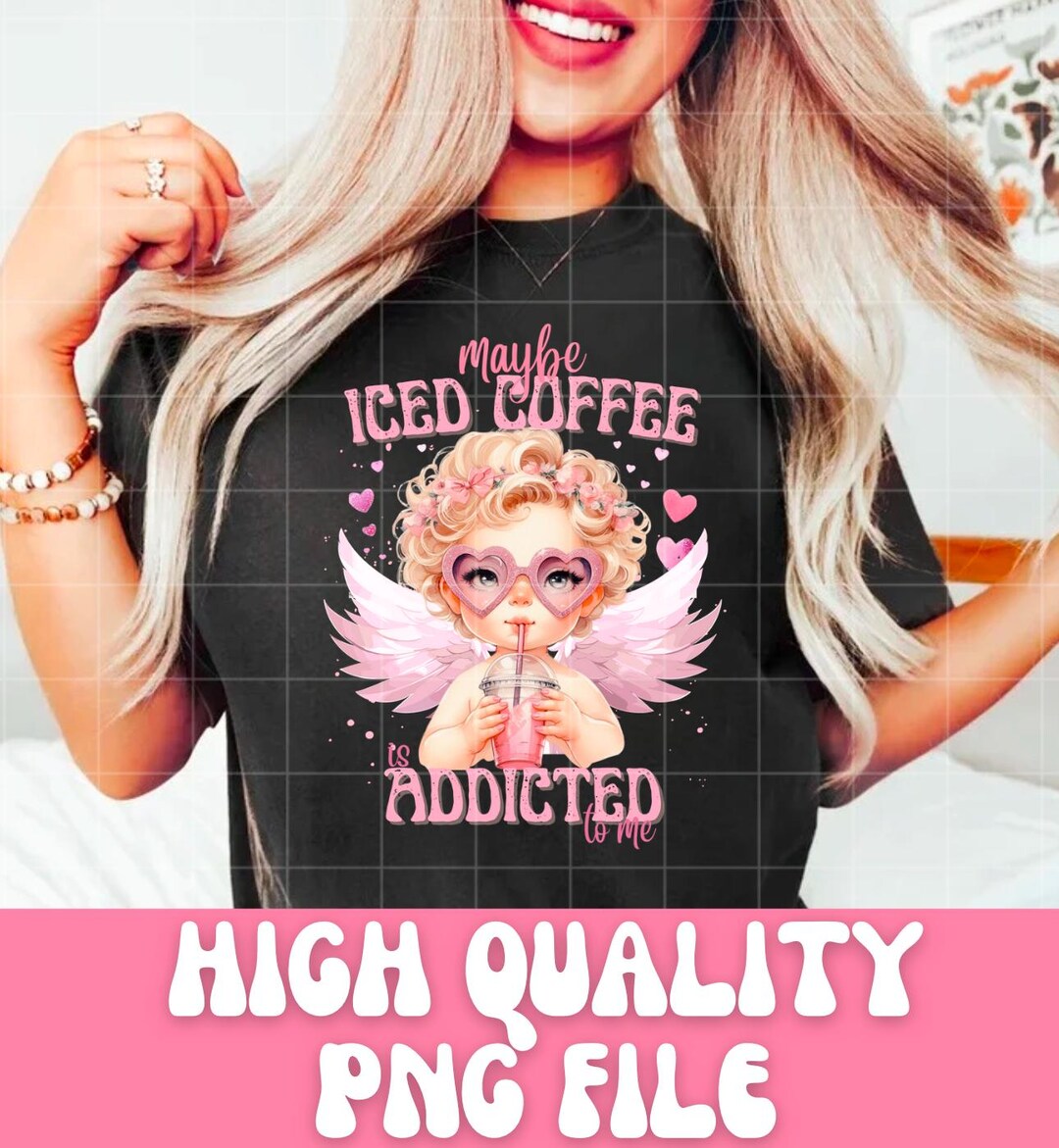 Cupid Iced Coffee PNG - Etsy