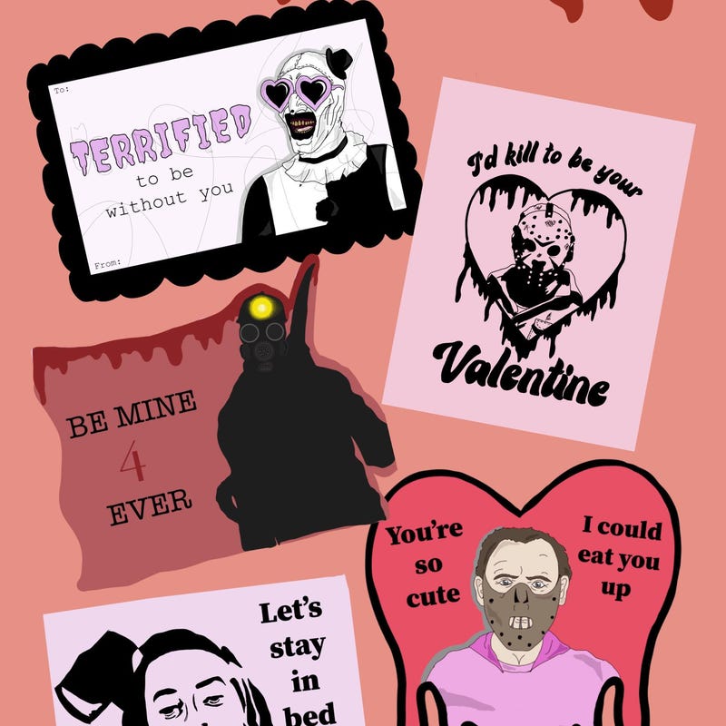 Horror Valentine Cards - Etsy