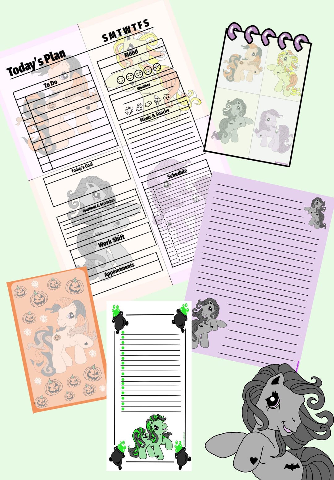 Spooky My Little Pony Digital Planner Bundle - Etsy