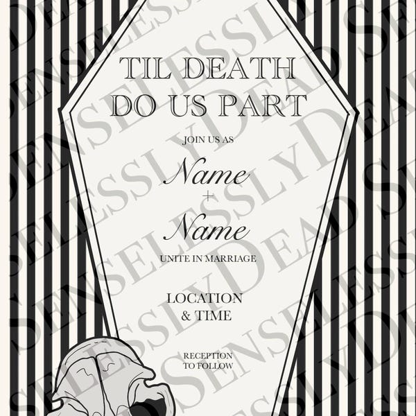 Coffin Invitation - Etsy Australia