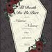 Gothic Coffin Floral Wedding Invitation - Etsy