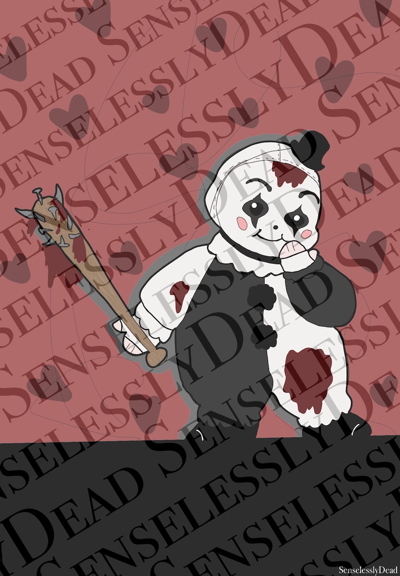 Terrifier Art the Clown Wallpaper Background Cute Clown - Etsy