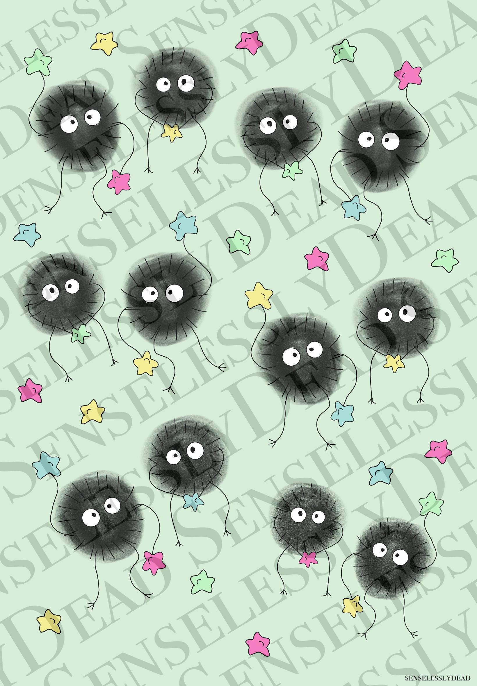 Spirited Away Soot Sprite Background Wallpaper - Etsy